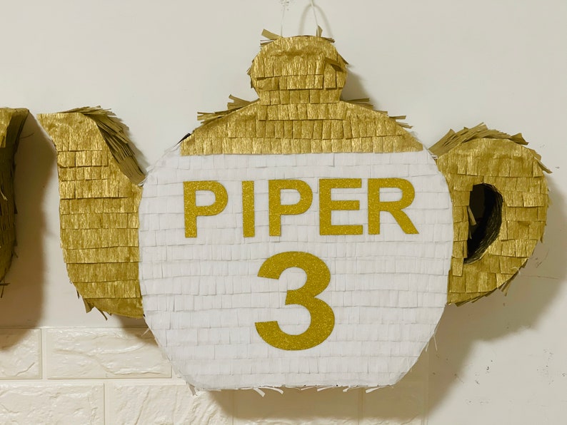 Tea Pot Pinata Birthday Pinata Custom Name and Number - Etsy