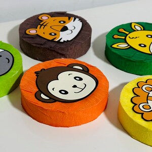 Safari Jungle Wild Animals Mini Piñata, Tiger Mini Piñata, Giraffe Mini ...