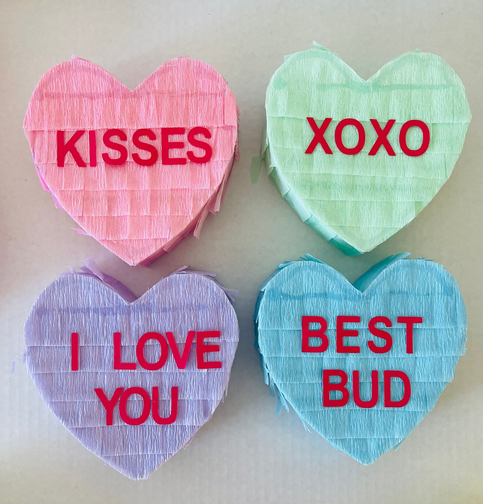 Personalized Mini Heart Pinata Heart Mini Pinata Valentine - Etsy