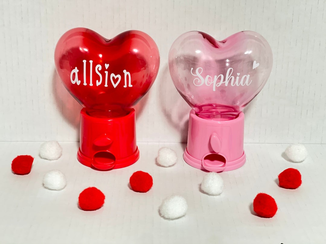 Personalized Valentine Candy Dispenser, Personalized Candy Dispenser ...