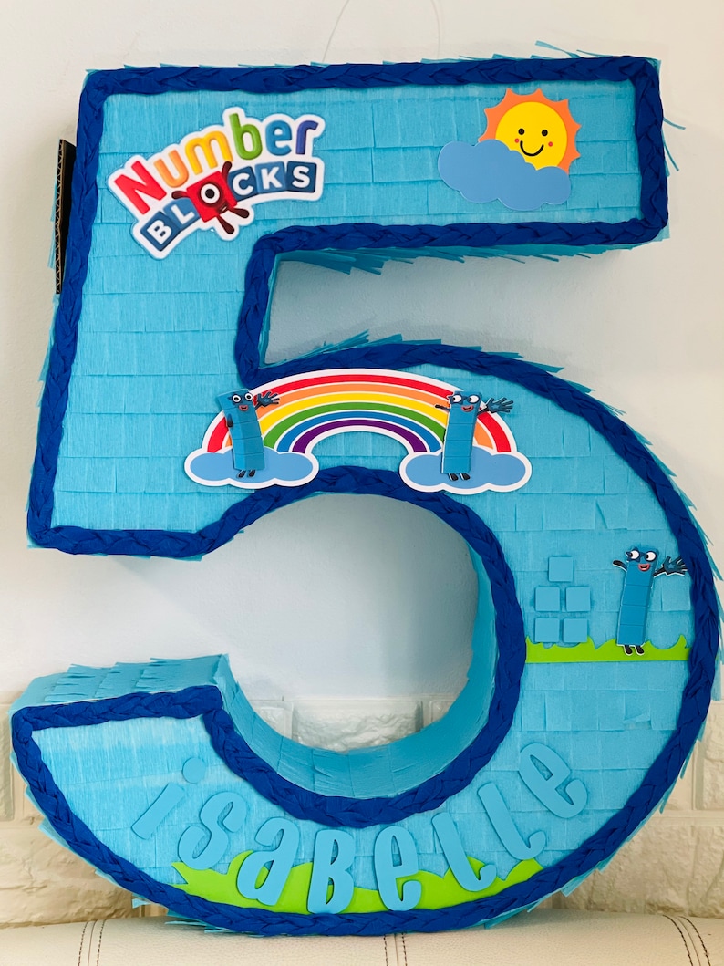 Number 4 Number Blocks Pinata Custom Number Pinata & - Etsy