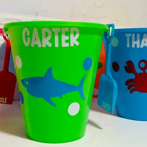Bucket Pail and Shovel, Personalized Beach Bucket and Shovel, Beach ...