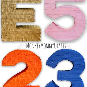 Letter Number Alphabet Pinata Table Letter Decor Custom - Etsy