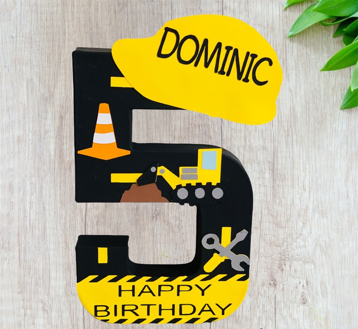 Construction Age Photo Prop Age Display Number Paper - Etsy