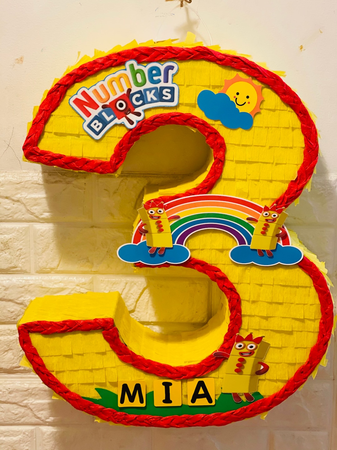 Number 3 Pinata, Custom Number Pinata & Personalized Number Name Piñata ...