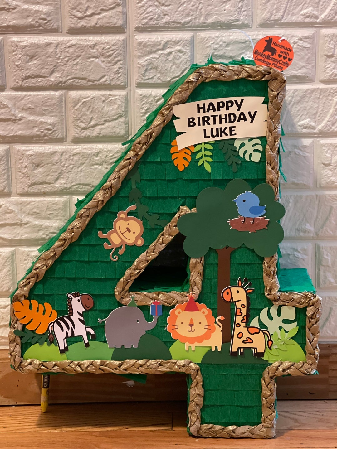 Piñata de animales salvajes de la selva Safari número 4, Piñata de ...