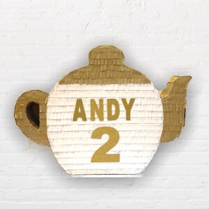 Tea Pot Pinata Birthday Pinata Custom Name and Number - Etsy