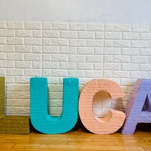 Custom Letter Backdrop Pinata, Custom Names, Letter Decor, Free ...