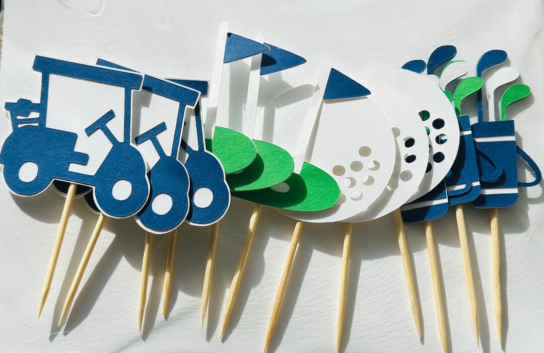 Golf Cupcake Toppers, Hole in One Birthday, Golf Birthday Theme ...