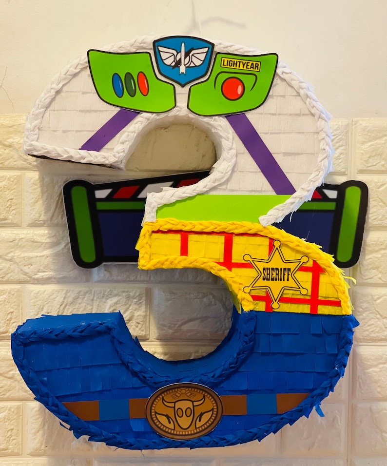 Number 4 Pinata Custom Number Pinata Woody and Lightyear - Etsy