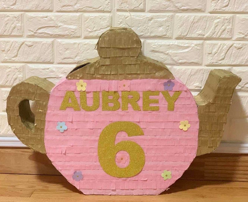 Tea Pot Pinata Birthday Pinata Custom Name and Number | Etsy