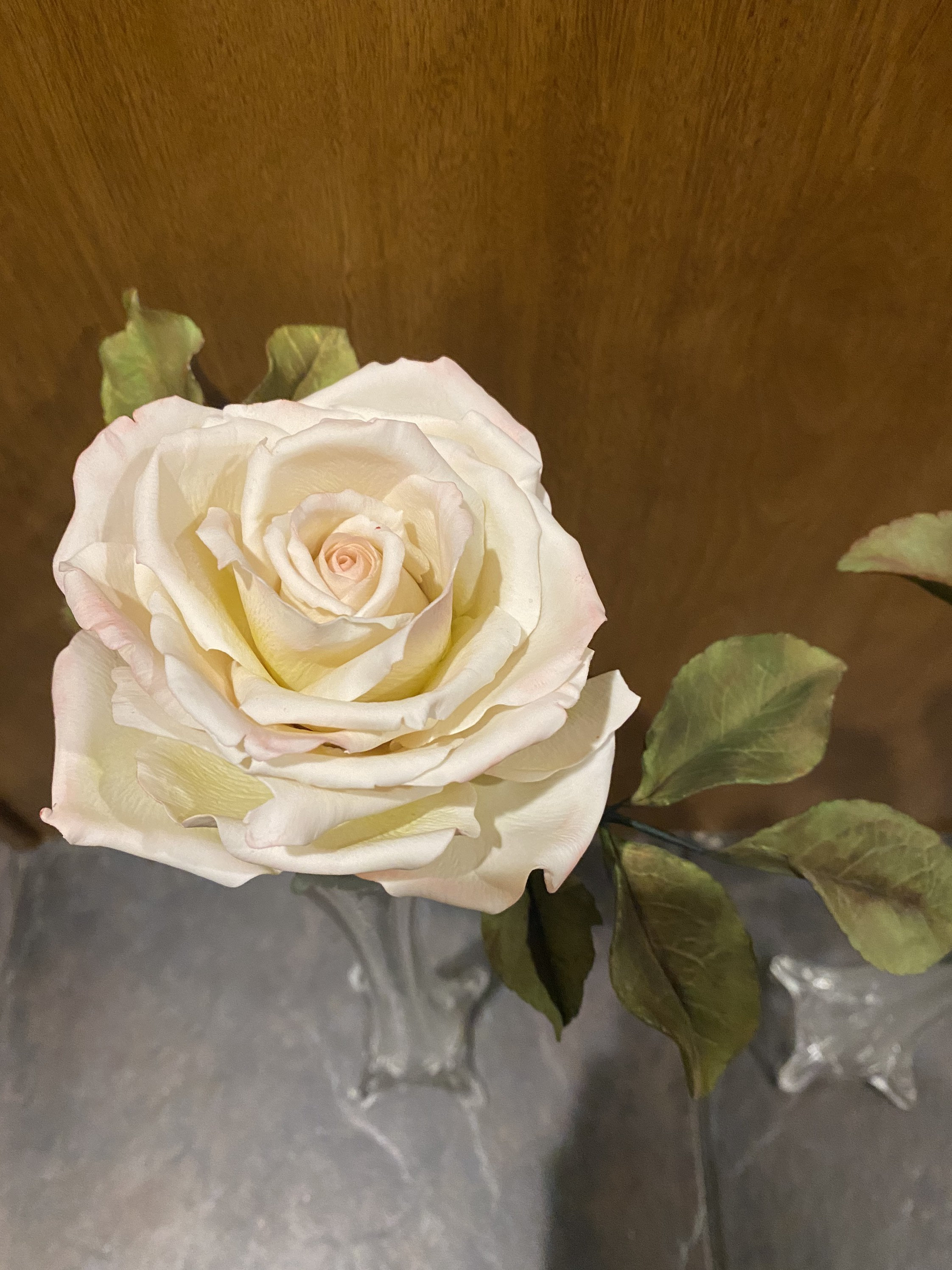 EDIBLE WHITE ROSE Cake Topper Natural Fresh Looking Made of Sugar ...