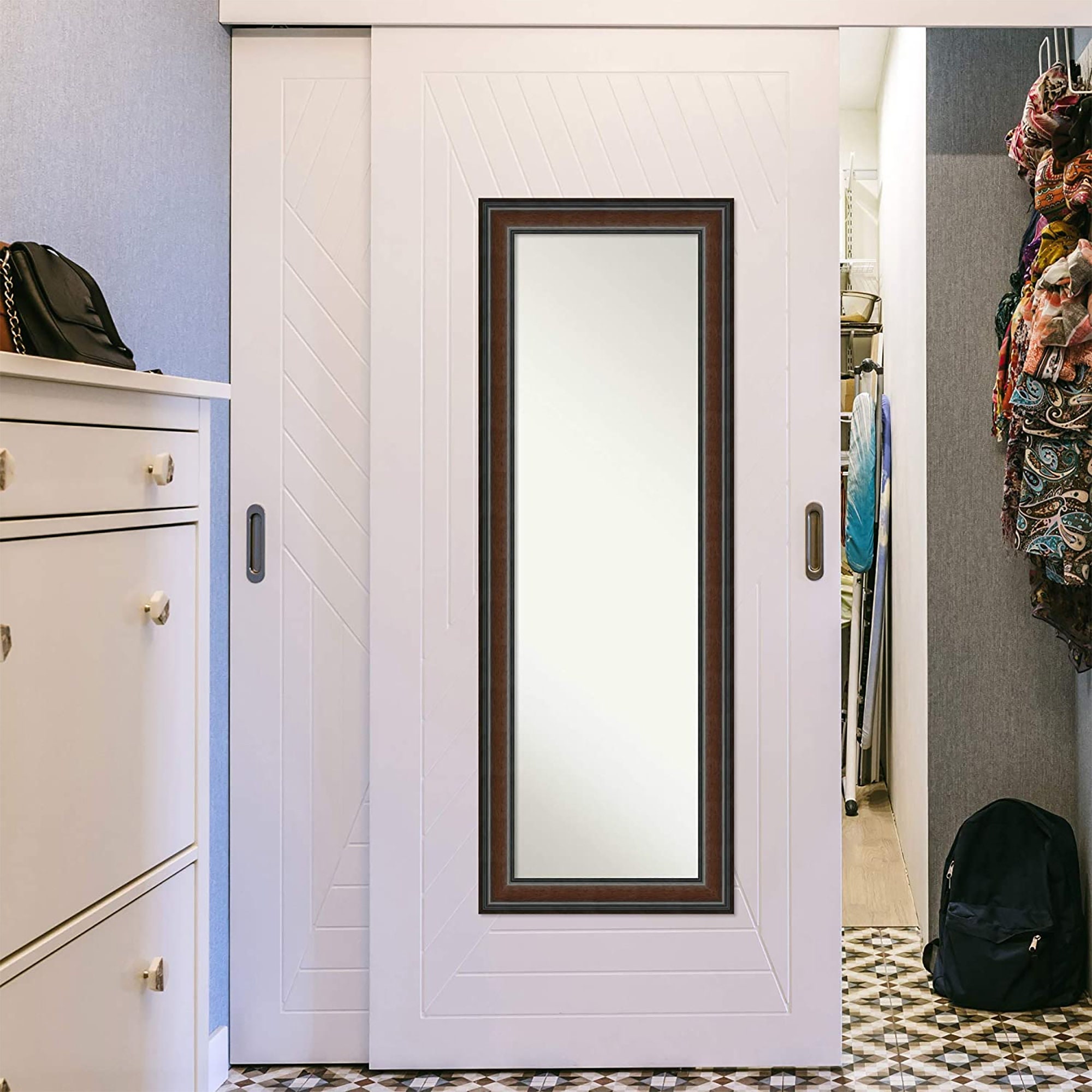 Cyprus Walnut Framed Full-length Door Mirror - Etsy