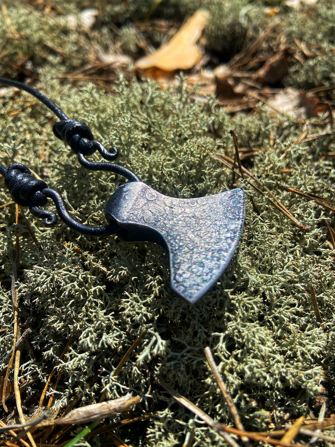 Axe Hand Forged Ax Pendant Viking Pendant Scandinavian Necklace Nordic ...