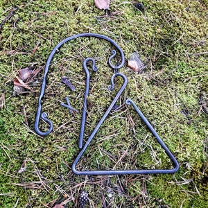 Hand Forged Dinner Triangle Dinner Bell Chow Bell Metal Art Outdoor ...