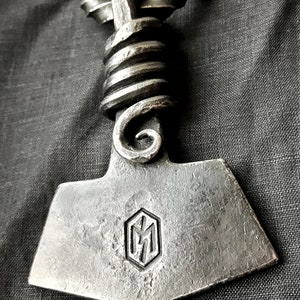 Hand Forged Mega Mjolnir 2 1/2 Thor's Hammer Viking Scandinavian Nordic ...