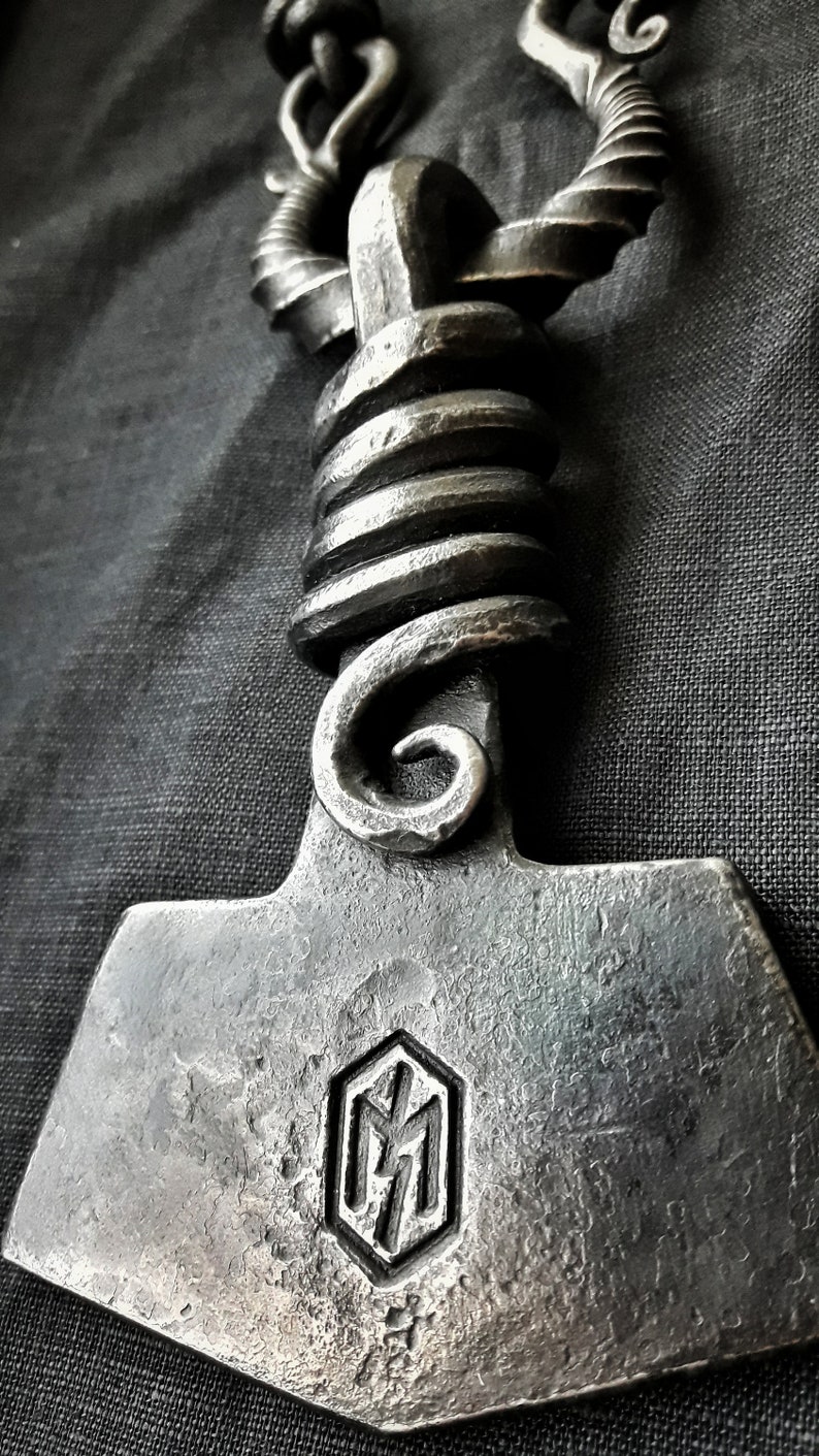 Hand Forged Mega Mjolnir 2 1/2 Thor's Hammer Viking Scandinavian ...