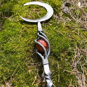 Moon Staff Medium Druid Staff Walking Staff Witch Staff Lunar Wand ...