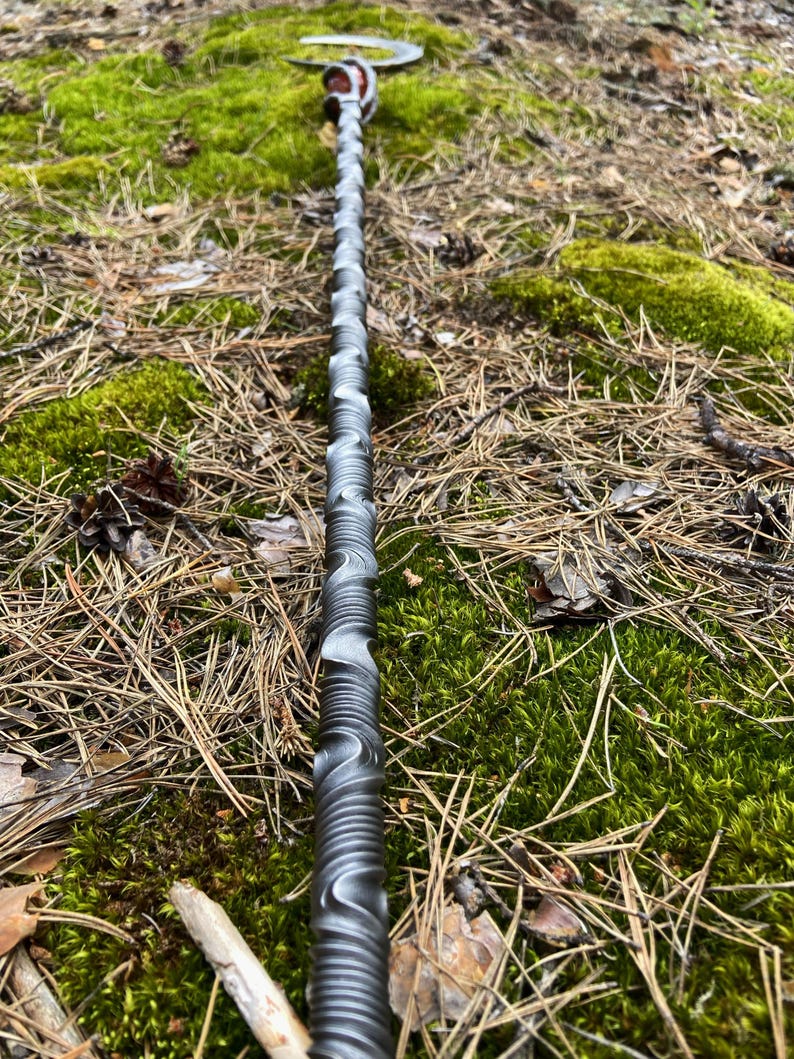 Moon Staff Long Druid Walking Staff Witch Lunar Magic Cosplay Sorcerer ...