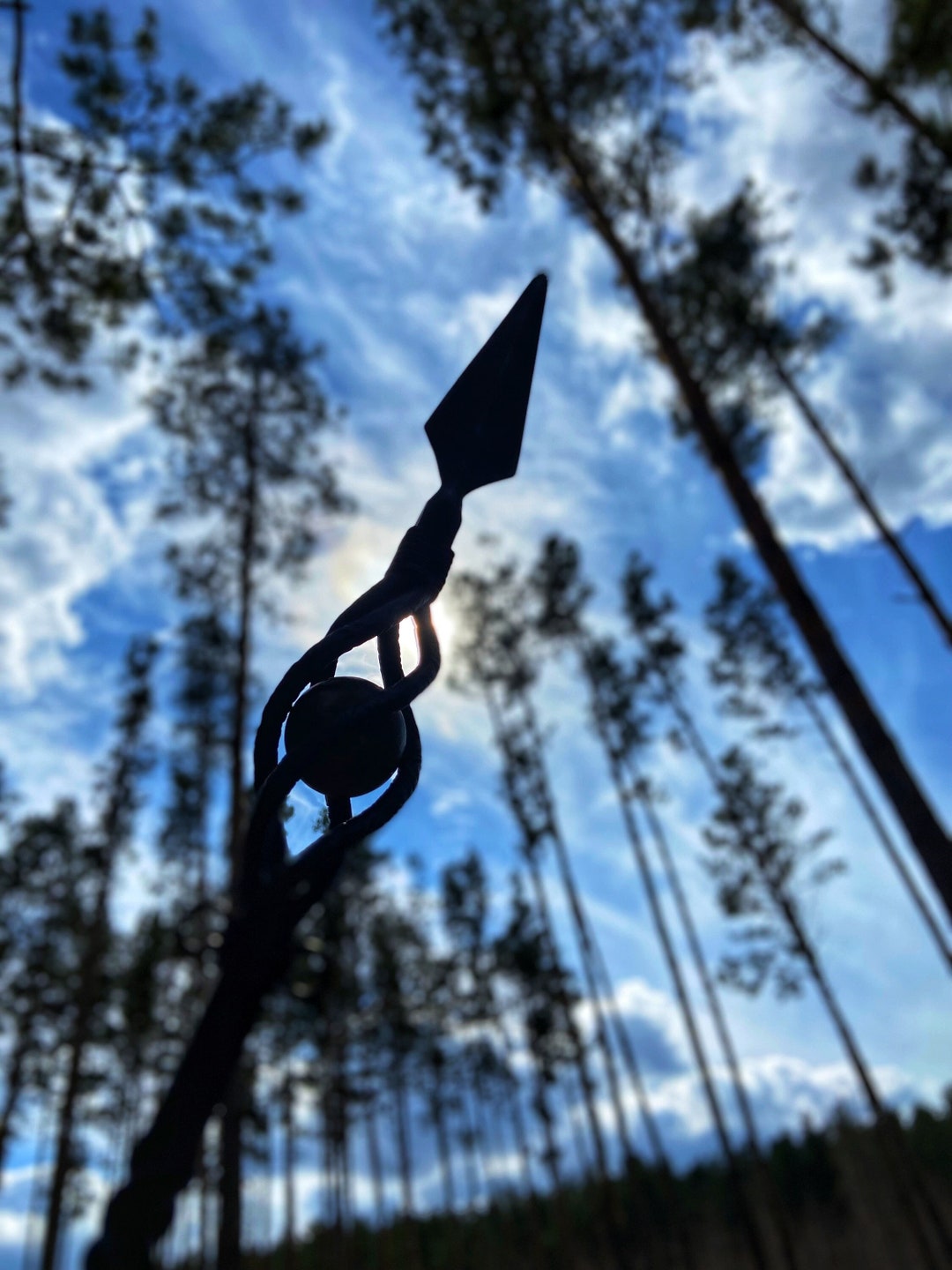 Wizard's Staff With a Sphere and 4 Rings 120 см Spear of Odin Volva ...