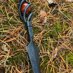 Short Wizard's Staff With a Sphere and 4 Rings Spear of Odin Völva ...