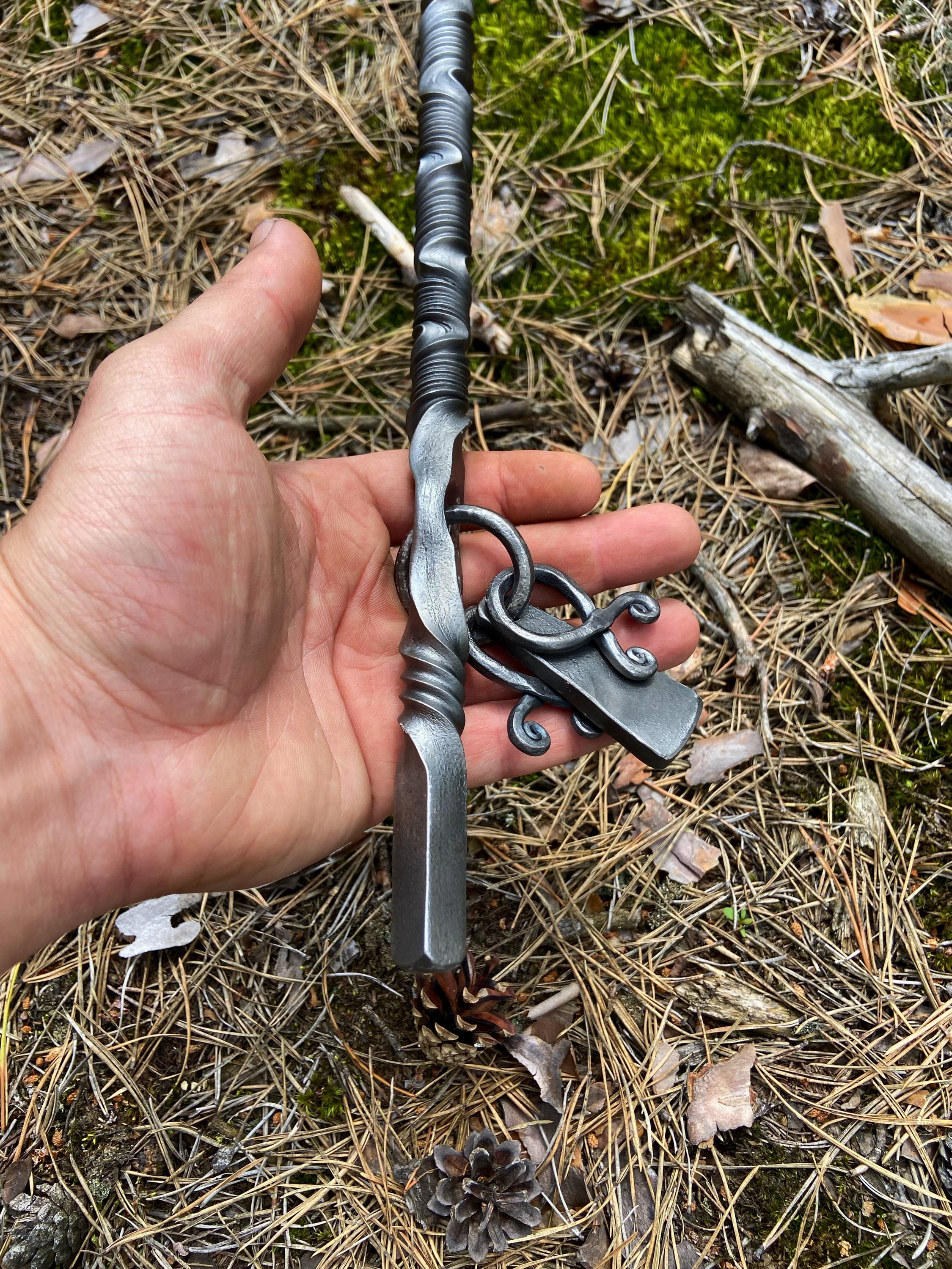 Moon Staff Short Druid Walking Witch Lunar Wand Magic Sorcerer Sickle ...