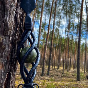 Wizard's Staff With a Sphere and 4 Rings 120 см Spear of Odin Volva ...