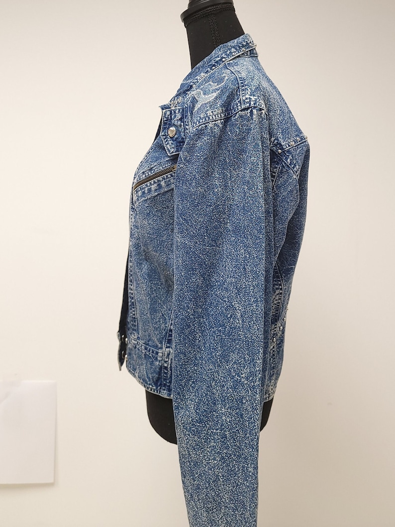 Vintage Embroidered Denim Jacket - Etsy