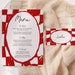 Red Checkerboard Menu and Place Card Template (digital Download), 002 ...