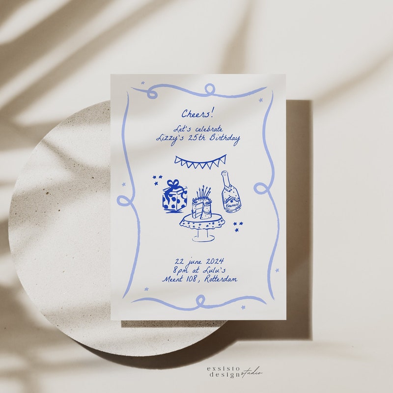 Hand Drawn Invite - Etsy