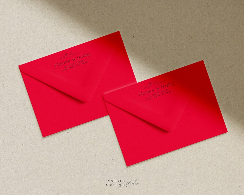 Personalized Wedding Envelope Template, Envelope for Wedding Invitation ...