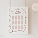 Italian Wedding Seating Chart Template: Hand-drawn Illustration ...