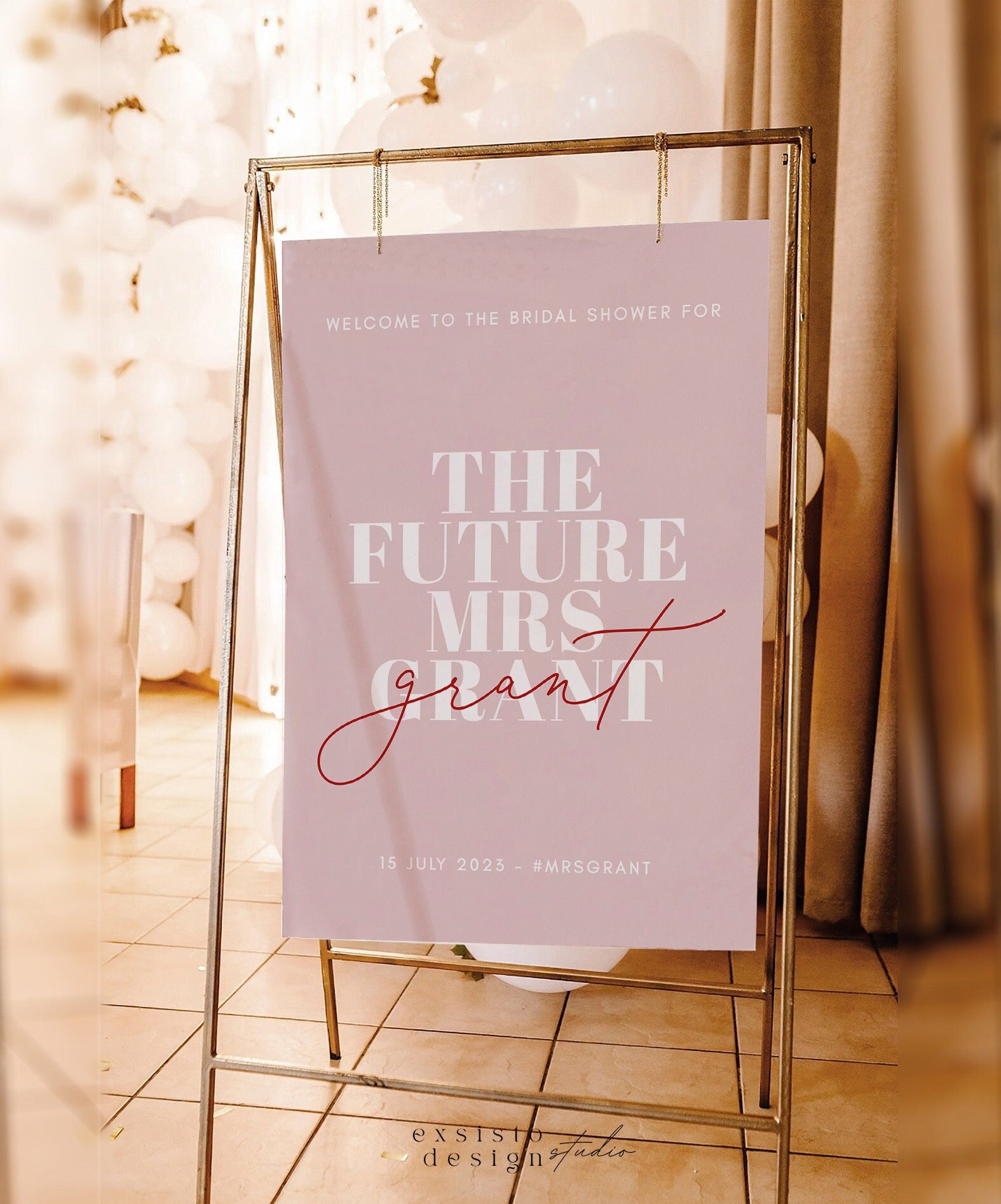 The Future Mrs Bridal Shower Welcome Sign Template, Bachelorette Party ...