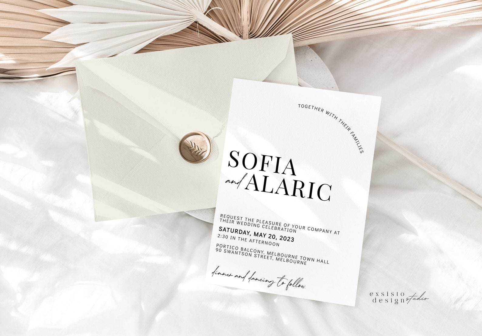 Minimal Wedding Invitation Suite With QR Code, Classy Wedding Invite ...