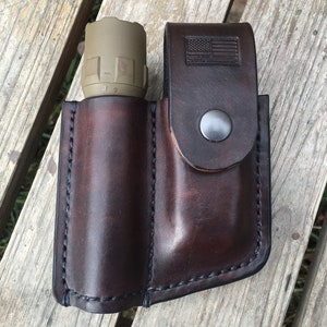 Custom Sheath for Leatherman Multi Tool and Flashlight EDC (add Flap ...