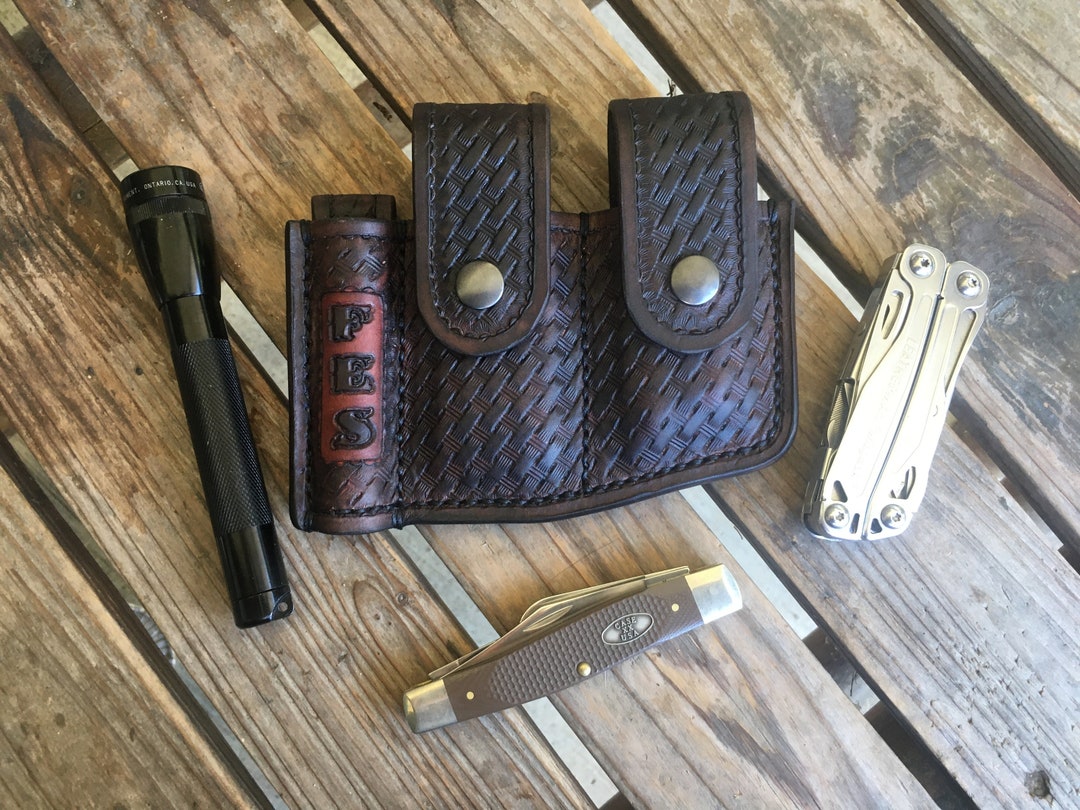 American Made Custom Sheath for 3 EDC Gear leatherman Multi Tool ...