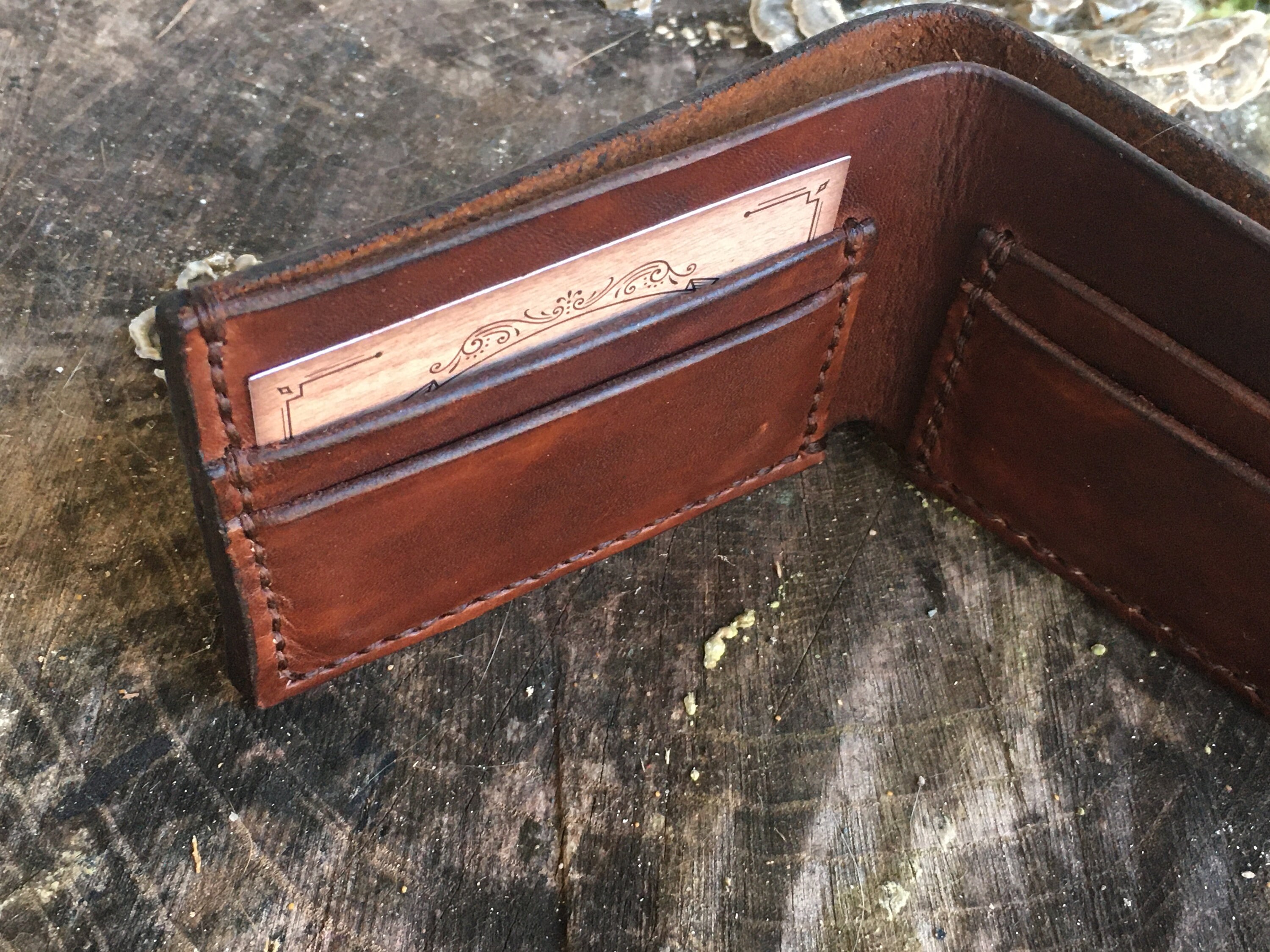 Custom Handmade Leather Wallet EDC options Cow or Bison - Etsy Canada