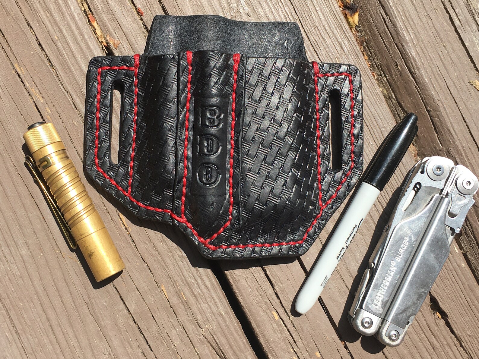 Handmade Leather Sheath for Multitool Flashlight Pen EDC - Etsy