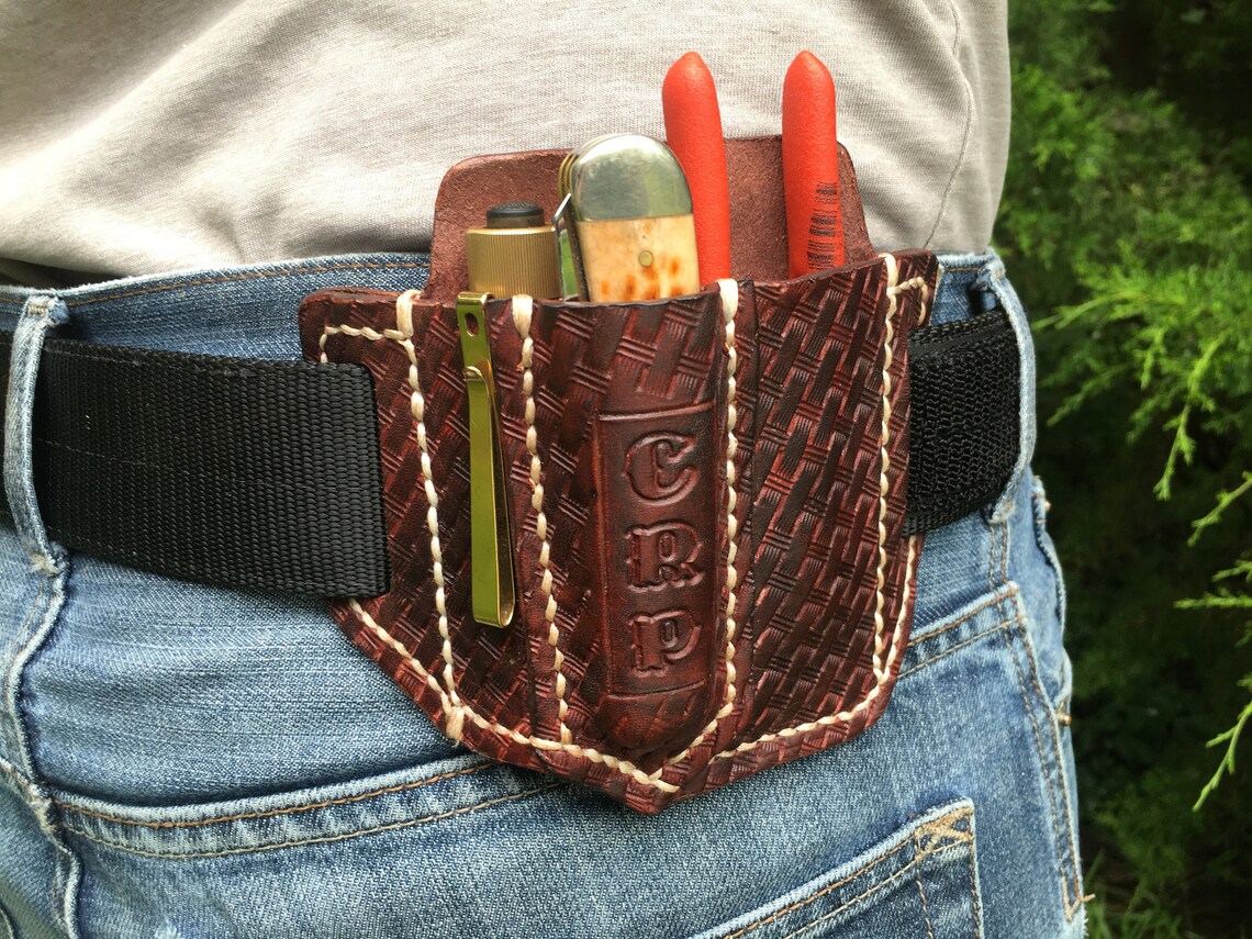 Handmade Leather Sheath for Multitool Flashlight Pen EDC - Etsy