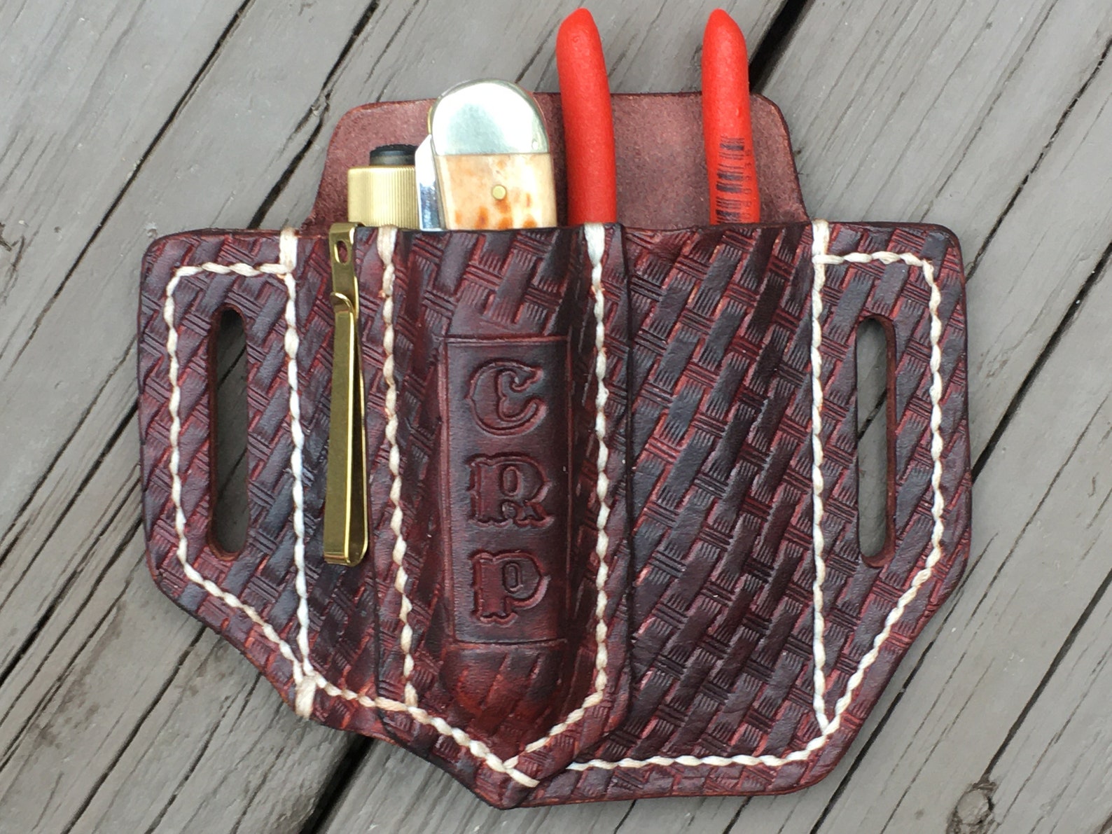 Handmade Leather Sheath for Multitool Flashlight Pen EDC - Etsy