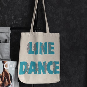 Line Dance Cotton Canvas Tote Bag, Line Dance Gift - Etsy