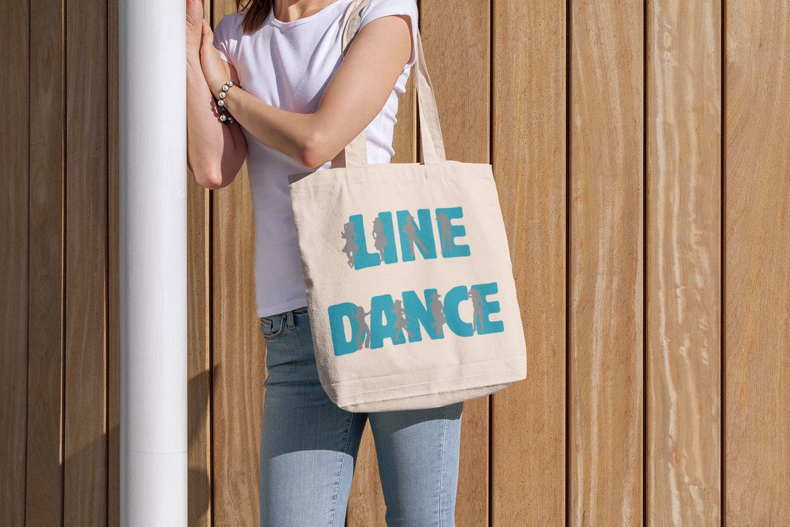 Line Dance Cotton Canvas Tote Bag, Line Dance Gift - Etsy