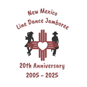 New Mexico Line Dance Jamboree 2025, 20 Year Anniversary, Unisex 3\4 ...