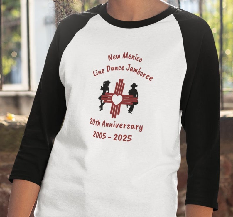 New Mexico Line Dance Jamboree 2025, 20 Year Anniversary, Unisex 3\4 ...
