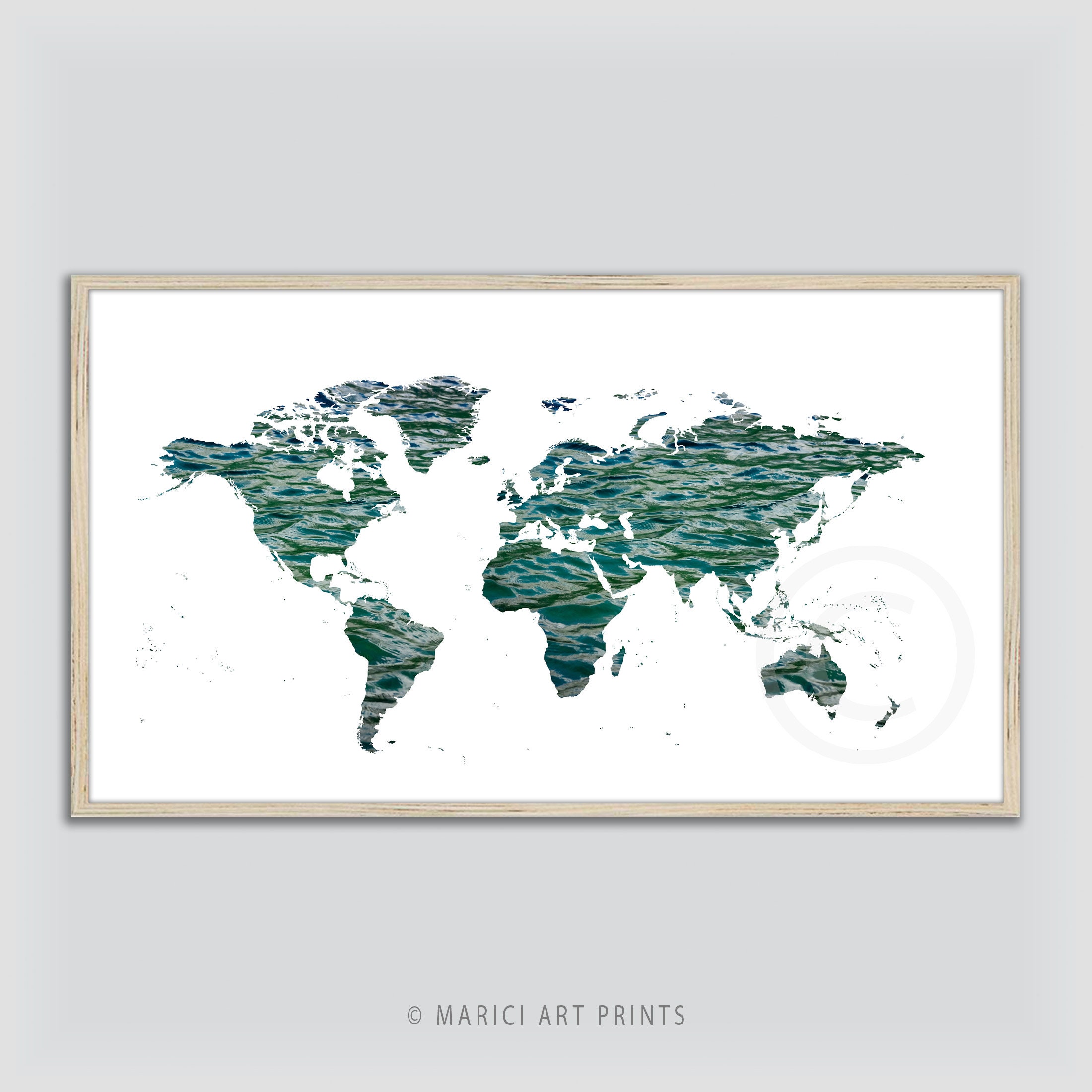 Frame TV World Map Art Modern Map of the World Collage with | Etsy