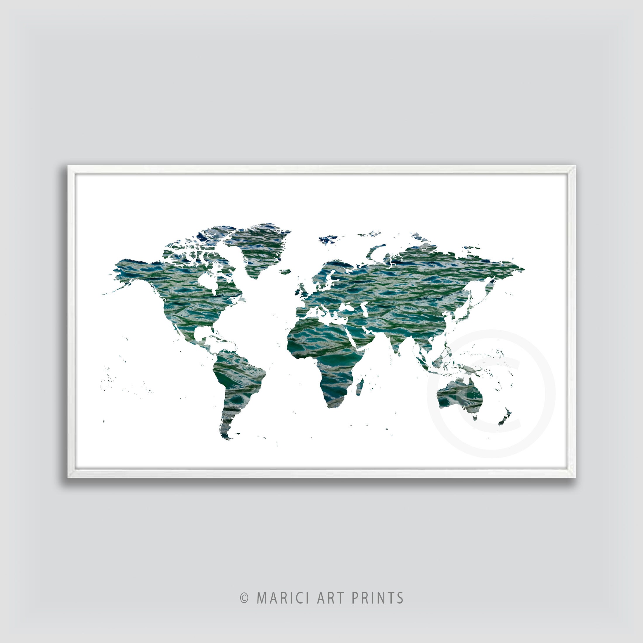 Frame TV World Map Art Modern Map of the World Collage With - Etsy UK