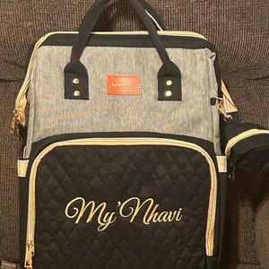 Monogrammed Diaper Backpack: Personalized Embroidered Baby Bag - Etsy
