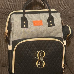 Monogrammed Diaper Backpack: Personalized Embroidered Baby Bag - Etsy
