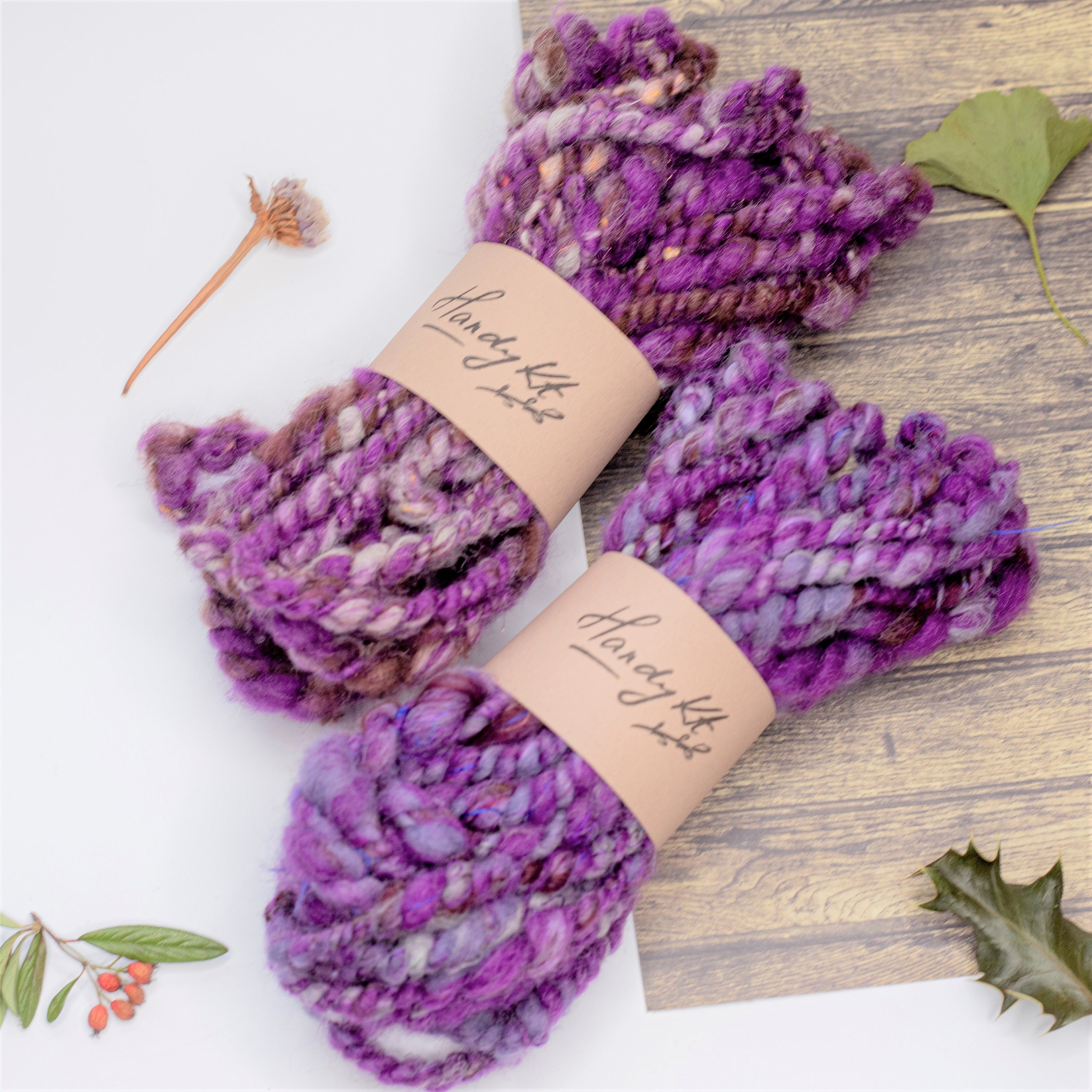 Purple Lilac Blend Handspun Weaving Art Yarns. - Etsy