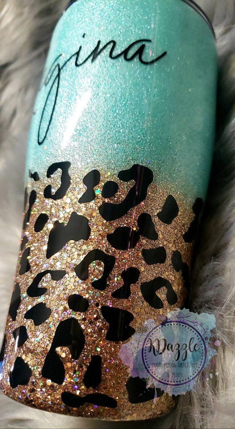 Cheetah Leopard Print Tumbler Personalized Tumbler - Etsy